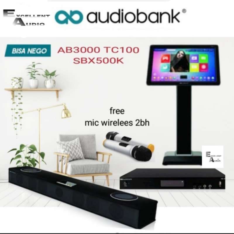 Jual Audiobank AB3000 TC100 SBX500 SBX 500 Package Karaoke Soundbar di ...