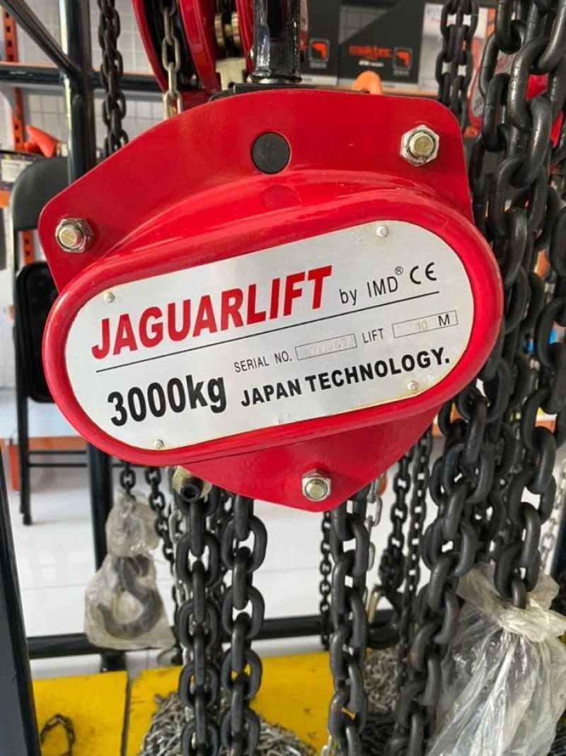 Jual Chain Block Jaguarlift 3 Ton X 10 Meter / Takel Katrol Kerekan Di ...