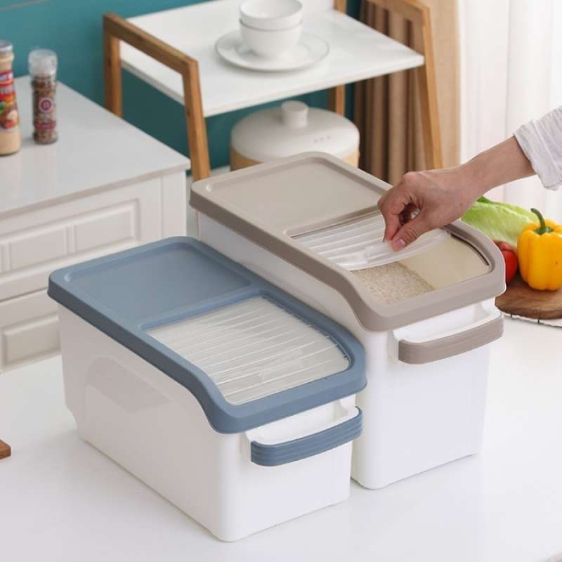 Promo Rice Box Tempat Beras Container Dispenser 10 Liter Box Beras ...