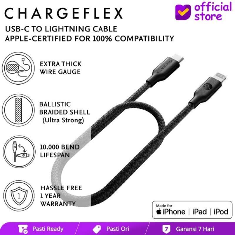 Jual Caudabe Chargeflex USB Type C to Lightning Kabel Data iPhone MFI ...