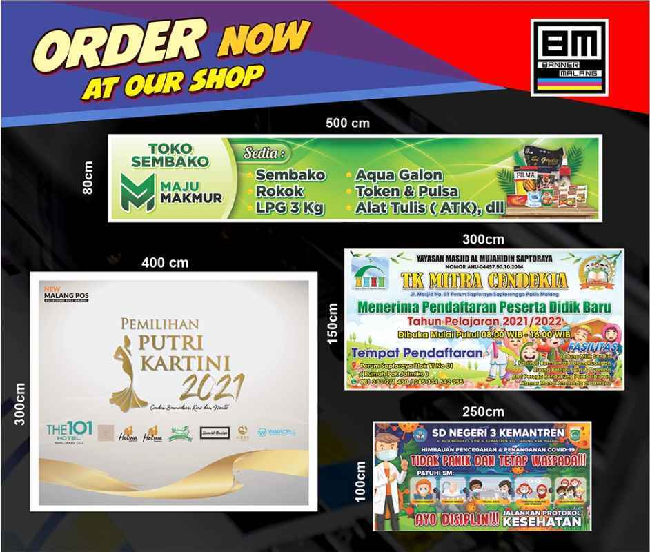 Jual Cetak Banner Backdrop Spanduk Mmt Murah 1 Hari Jadi Free Design Di Seller Bannermalang ...
