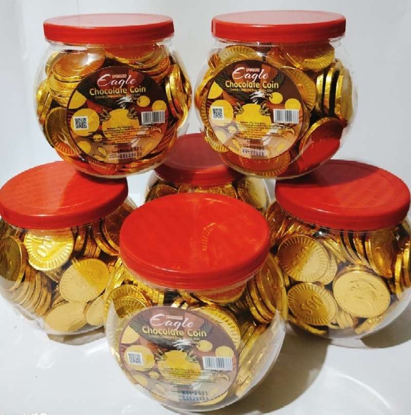 Jual Pusan Coklat Koin Emas Eagle [125 Pcs] Di Seller Kalea Store ...