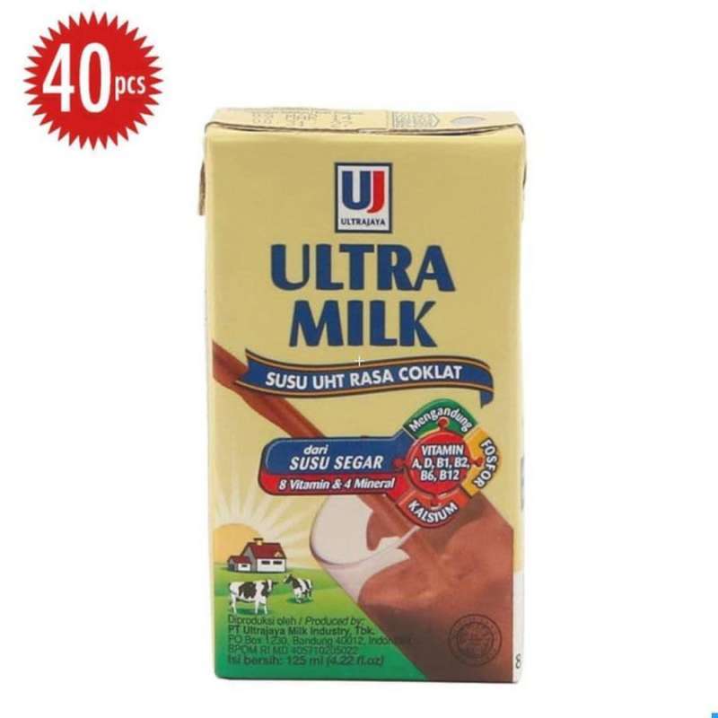 Promo Susu Ultra Milk 125 ML 1 Karton isi @40x125 ML Diskon 1% di ...