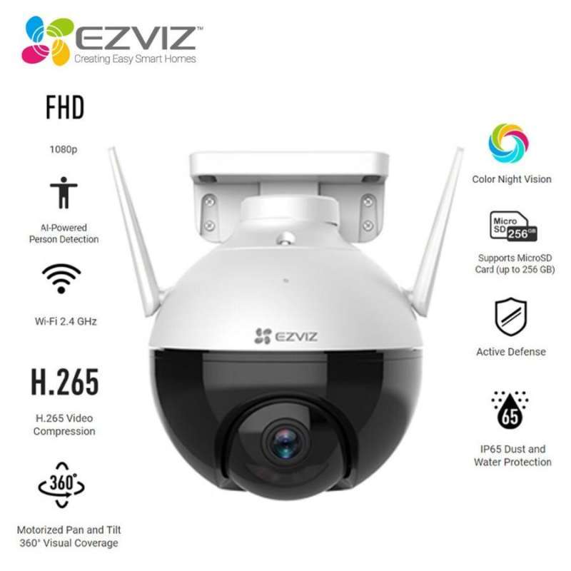 Jual EZVIZ C8C Outdoor IP Camera Pan & Tilt 360 CCTV Wifi 2M IPCAM AI ...