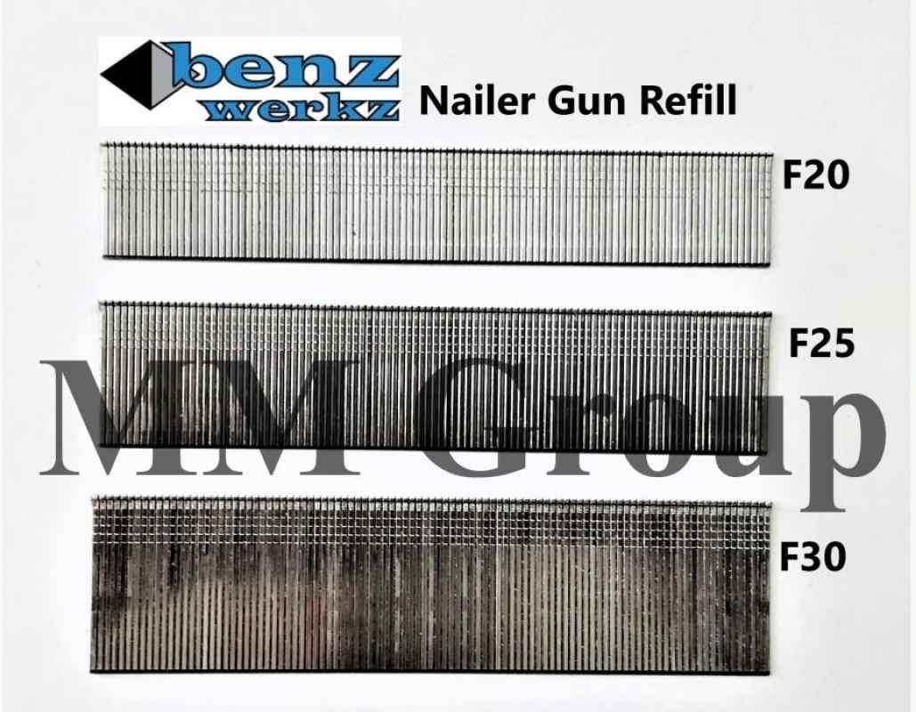 Jual Isi Paku Tembak F20 // Refill Air Nailer Nail Gun F20 Benz Paku ...