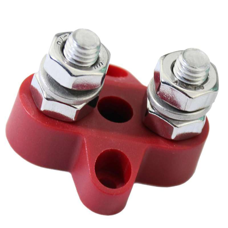 Jual OEM Bus Bar M6 Terminal Positive Power Distribution Stud Boat Bar Terminal Block - Red di ...