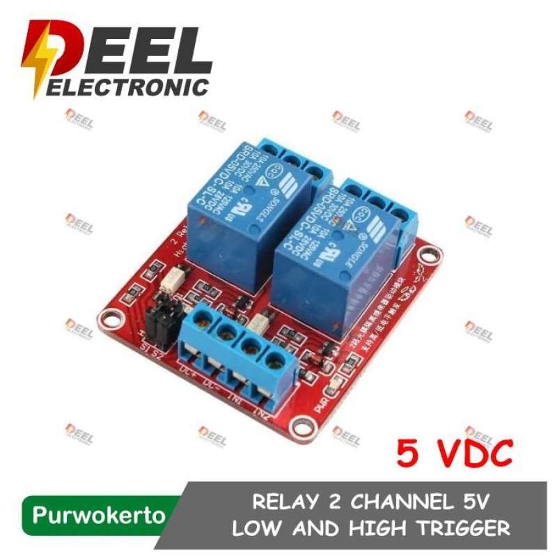 Jual RELAY 2 CHANNEL 5V SUPPORTS HIGH AND LOW TRIGGER WITH OPTOCOUPLER ...
