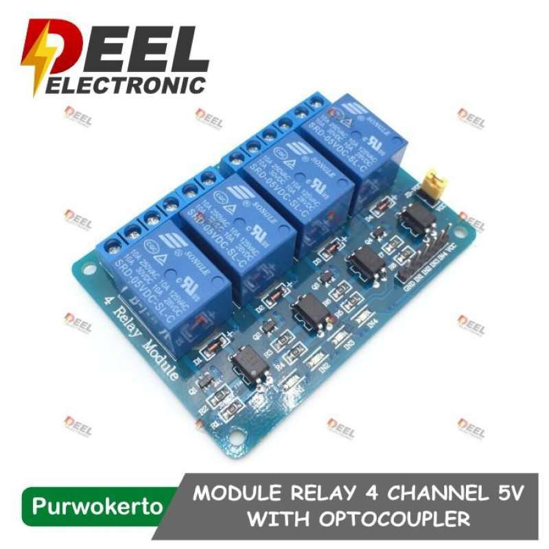 Jual RELAY 4 CHANNEL 5V OUTPUT 250VAC 30VDC 10A WITH OPTOCOUPLER di ...