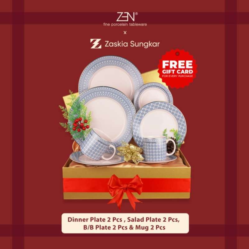 Jual ZEN Hampers/Parcel Piring Keramik Set Zaskia Sungkar Pattern ...