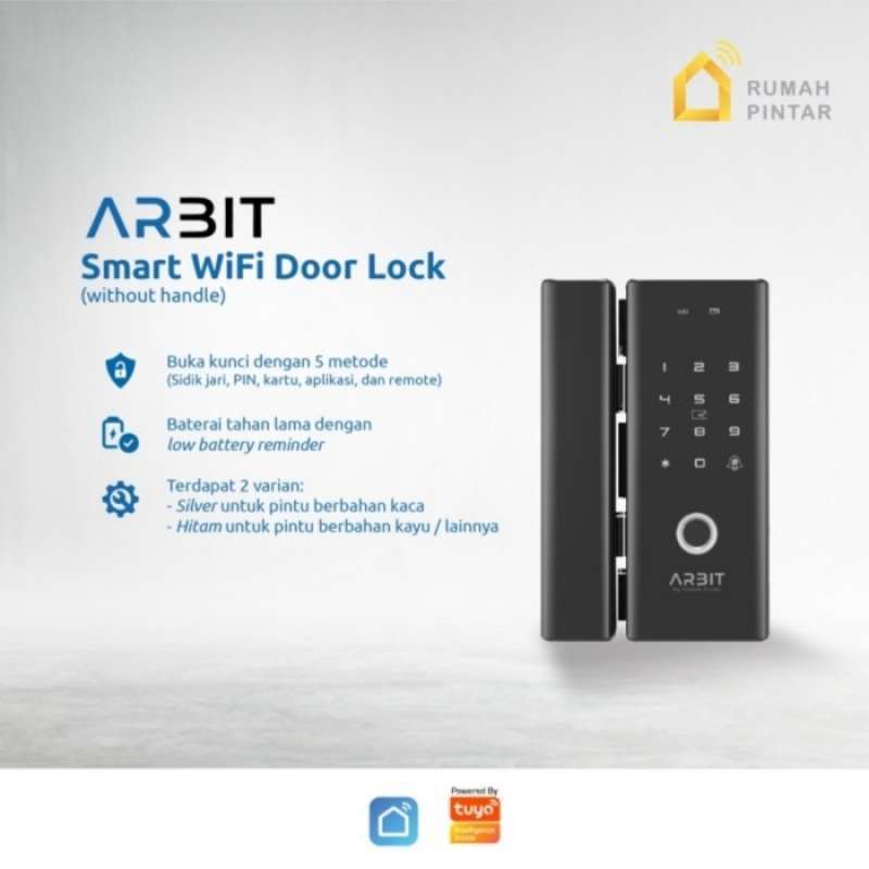 Jual ARBIT SMART DOOR LOCK WITHOUT HANDLE WIFI - KUNCI PINTU PINTAR ...