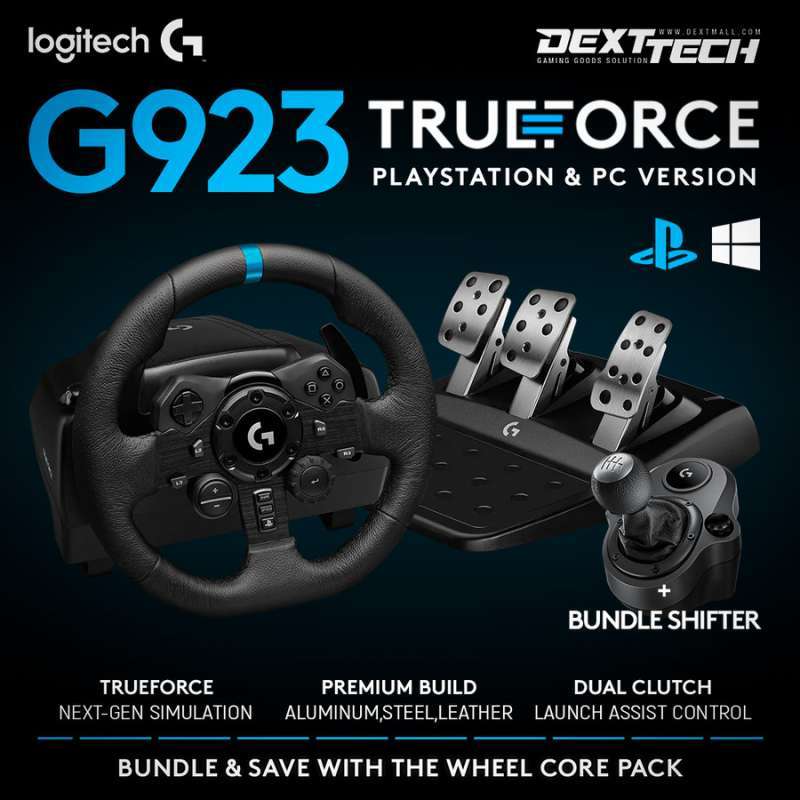 Jual Logitech G923 TRUEFORCE Racing Wheel for PS4-PS5-PC di Seller DEXT ...