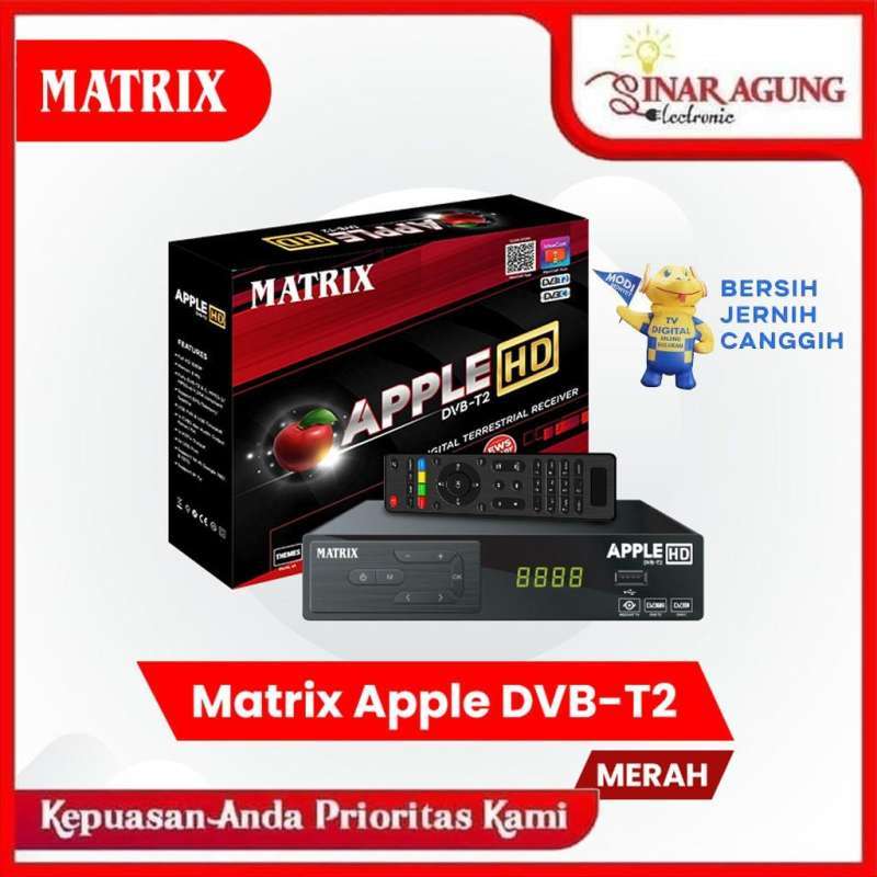 Jual MATRIX APPLE MERAH HD SET TOP BOX DVB-T2 / DIGITAL - 100% ORI di ...