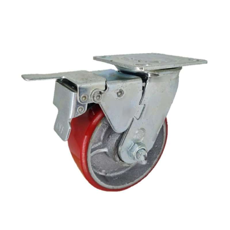 Promo Roda PU Flat Besi Cor Heavy Duty CASTER TAIWAN 5 Rem Diskon 23% ...
