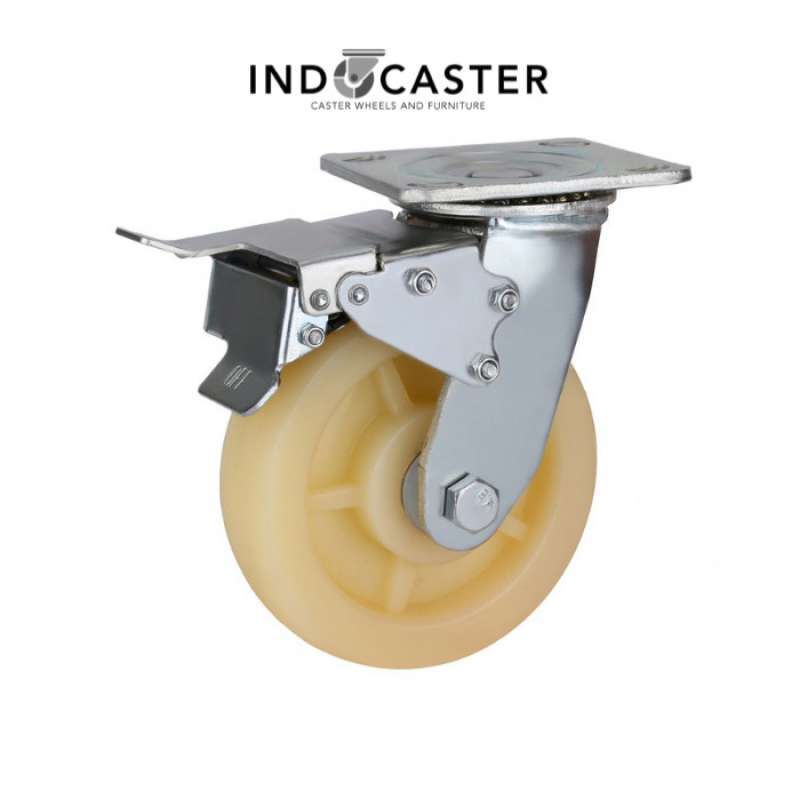 Jual Roda Trolley Troli Trolley Nilon Heavy Duty 4 Plat Rem Di Seller ...