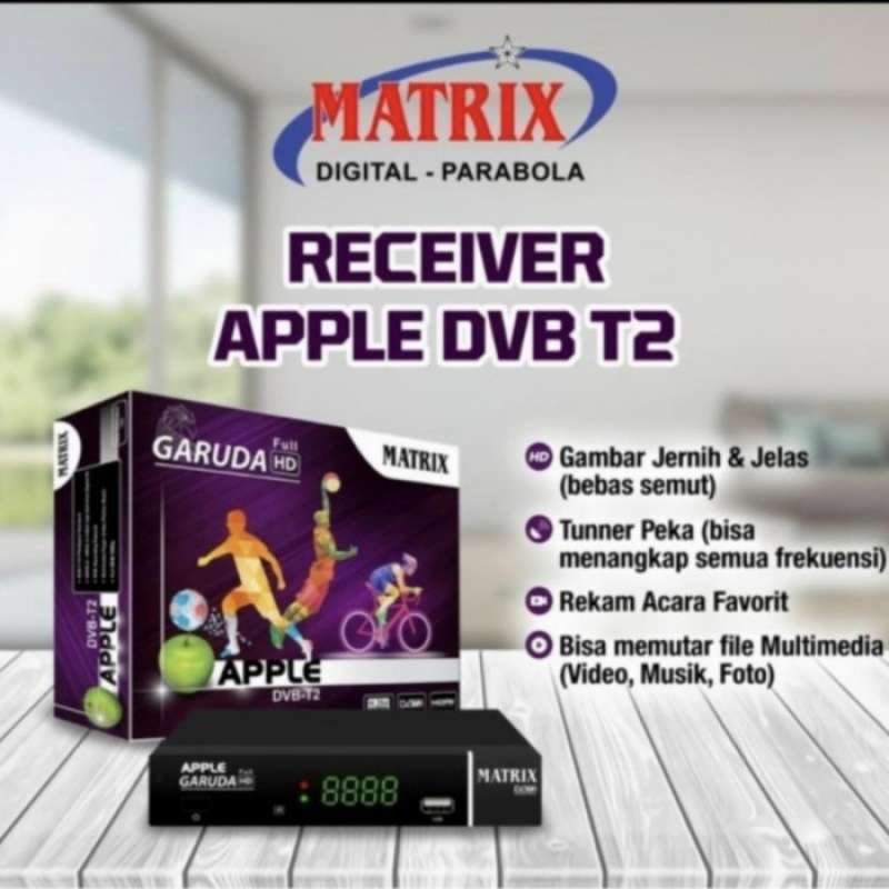 Jual Resiver Tv Set Top Box Matrix Apple Dvb T2 Digital Dvb-tv2 Di ...