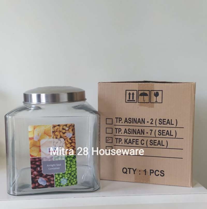 Promo TOPLES KACA BESAR KEDAP UDARA DLX KAFE C SEAL 13 LITER GLASS JAR ...