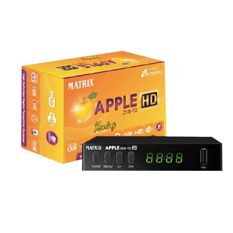 Jual Set Top Box Matrix Apple DVBT2 STB Antena TV Digital Wifi Kuning ...
