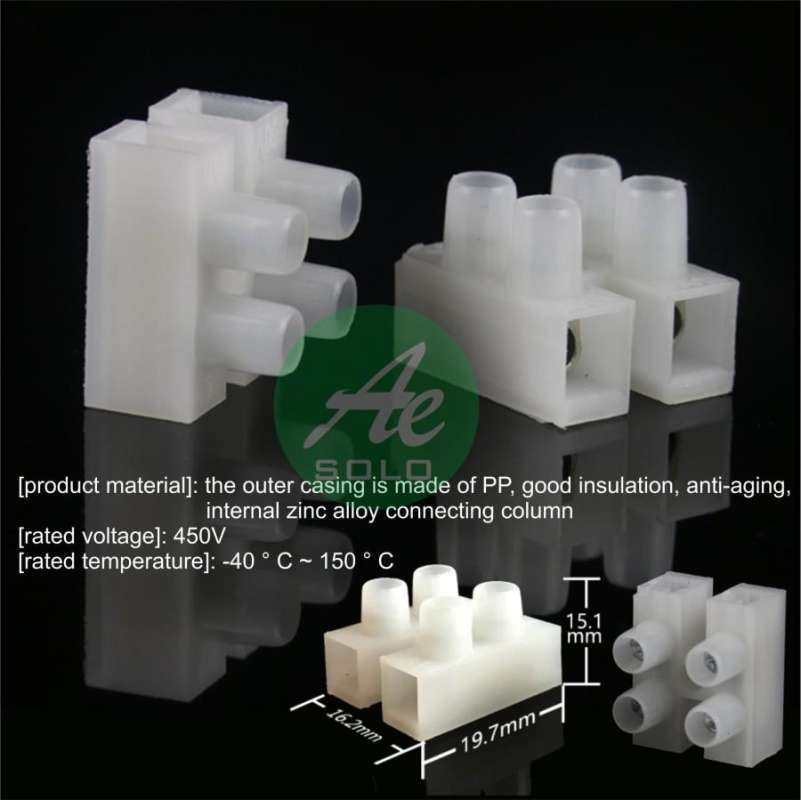 Jual Terminal Block 2P Terminal Jumper Terminal Baut 2 Pole Terminal ...