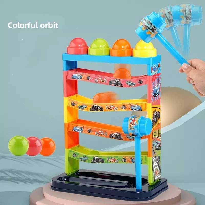 Jual Mainan Edukasi Anak Pound A Ball Rolling Sliding Track Pukul Bola ...