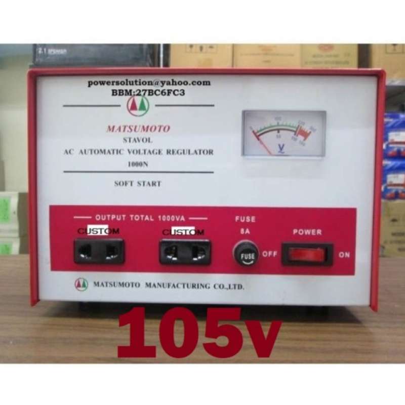 Promo Avr Transformer + Stabilizer 1000W 220V To 110V / 115V / 120V ...