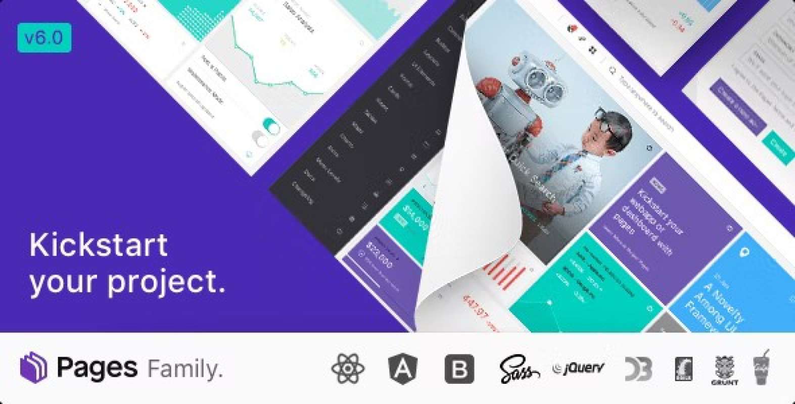 Jual Bootstrap 4 Pages V60 Admin Dashboard Html React Angular