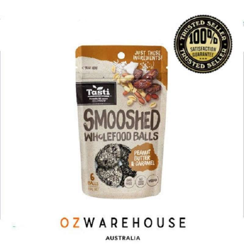 Jual AUS Tasti Smooshed Wholefood Balls Peanut Butter 69g (Snack Impor ...