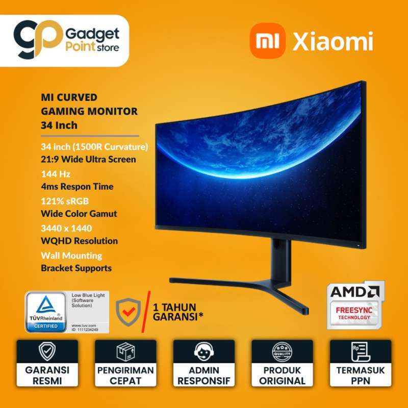 Jual Monitor Xiaomi Mi Curved Gaming 34 Inch Ultra Wide - Garansi Resmi ...