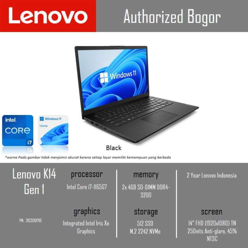 Jual Lenovo K14 Gen 1 - 21CS0017ID Intel Core i7-1165G7, RAM 8GB, 512GB SSD, 14 FHD, Windows 11 ...