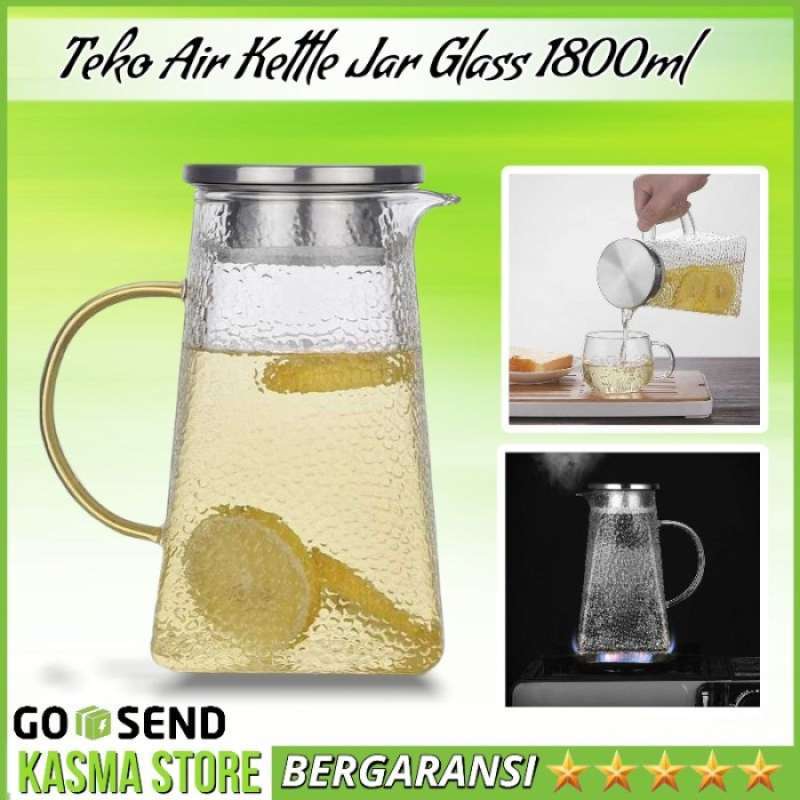 Jual Teko Air Kettle Borosilicate Glass Teko Kaca Teh Minum Elegan ...