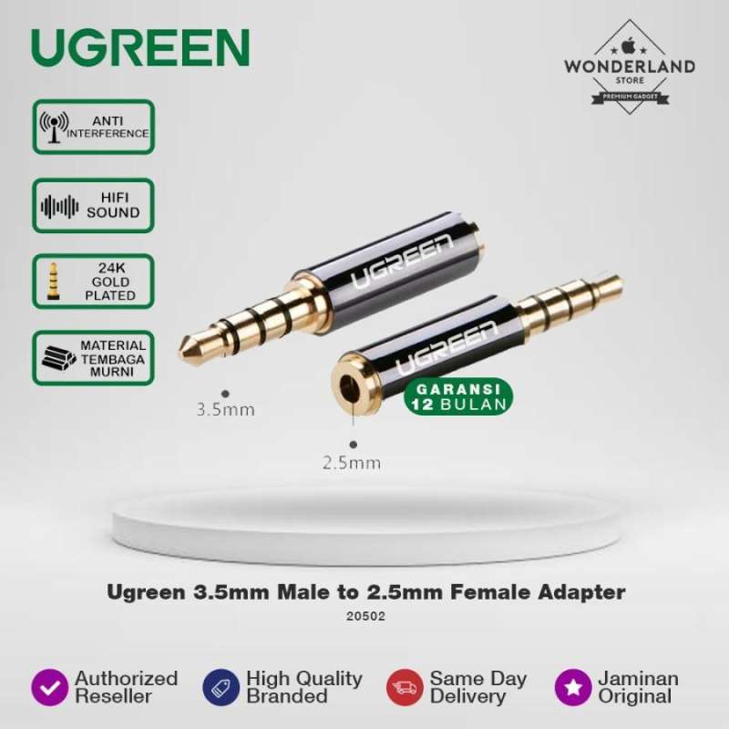 Jual Ugreen Audio Aux Converter 3.5mm to 2.5mm Adapter 60711 - 20502 di Seller Wonderland ...