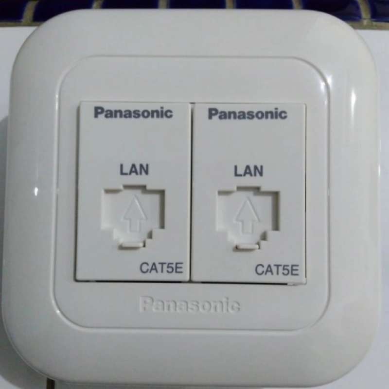 Promo Faceplate Data Lan Cat 5e 2 Port Merk Panasonic / Outlet Seri 2 ...