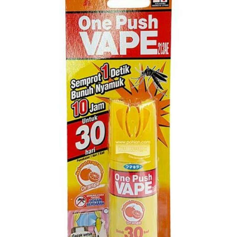 Promo Vape One Push Orange Cairan Pembasmi Nyamuk Untuk 30 Hari [10 mL ...