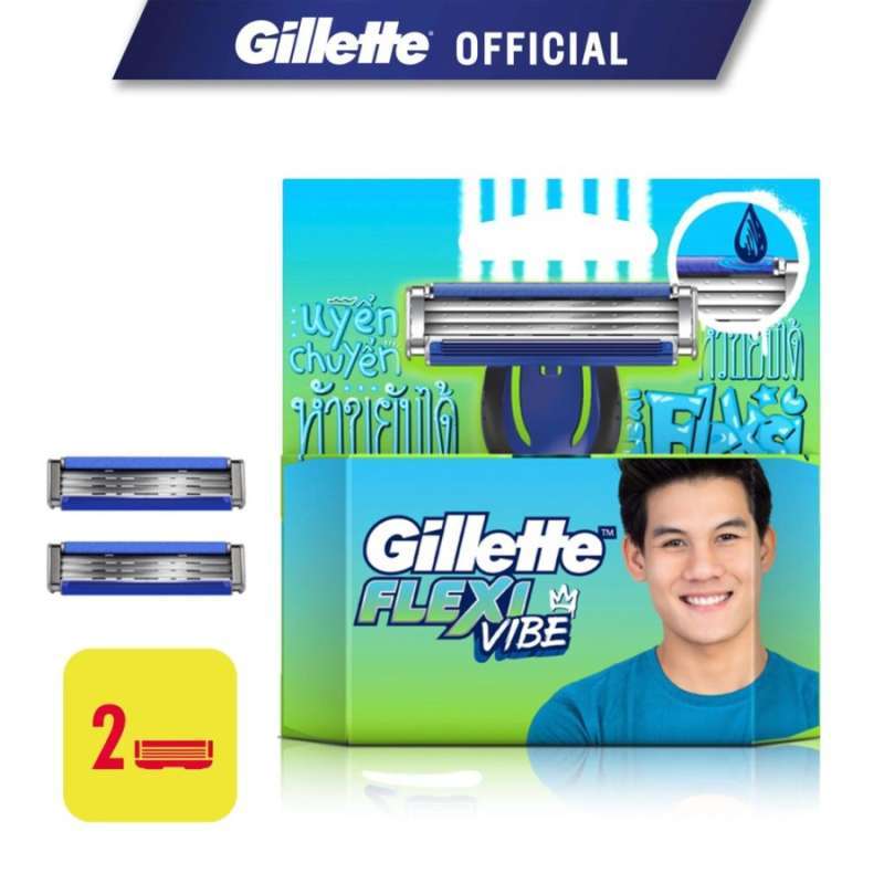 Promo SMG/JOG/SOLO - BARU! Gillette Flexi Vibe [2 Pisau Cukur Refill ...