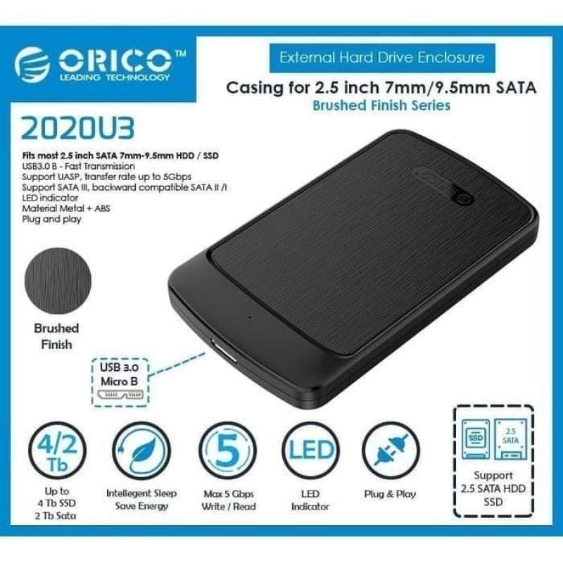Jual Orico Hdd Ssd Enclosure 2.5 Inch Usb 3.0 2020u3 Case Hdd Di Seller ...