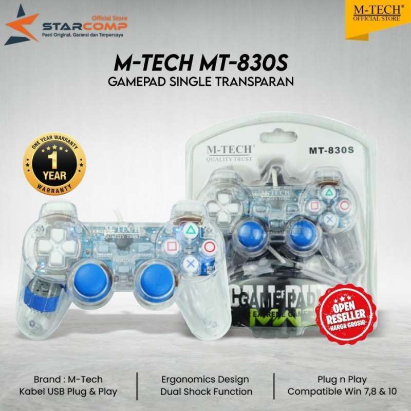 Jual Gamepad Single Transparan M-TECH MT-830S di Seller Starcomp Semarang - Sumurboto, Kota ...
