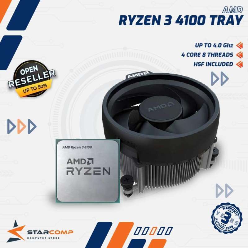 Jual AMD Ryzen 3 4100 Tray Processor AM4 With Wraight Stealth Cooler di ...