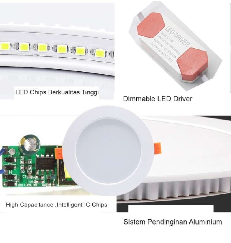 Jual LAMPU PLAFON LED SLIM DOWNLIGHT LAMPU LED PANEL 10w 10 w 10 watt ...