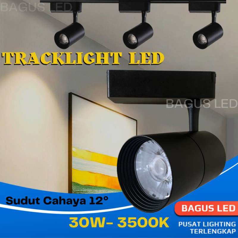 Jual LAMPU SOROT LED REL LAMPU LED TRACK LIGHT SPOTLIGHT 25W 25 WATT- HITAM - Hitam-30W ...