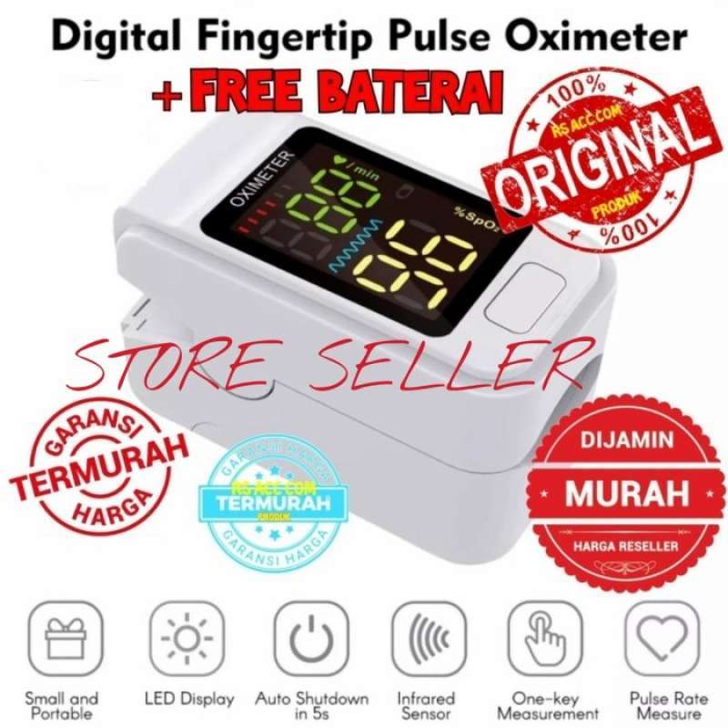 Promo Oksimeter Denyut Nadi / Alat Ukur Cek Saturasi Oksigen Jantung ...