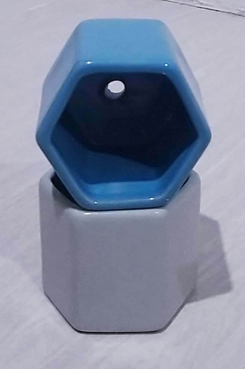 Jual Pot Keramik Bonsai Mame Shito Sukulen Tanaman Hias Mini Hexagonal Prisma - Putih Susu Di ...