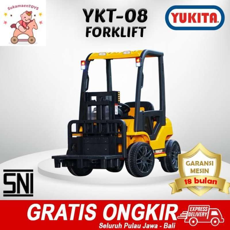 Jual MAINAN MOBIL AKI ANAK YUKITA 08 TRUCK FORKLIFT Kuning - SNI di ...