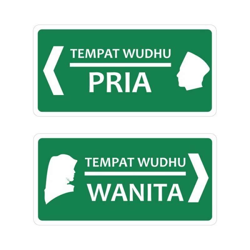 Jual SIGN PLAT TEMPAT WUDHU UK 30X15CM STIKER RAMBU K3 SAFETY di Seller ...