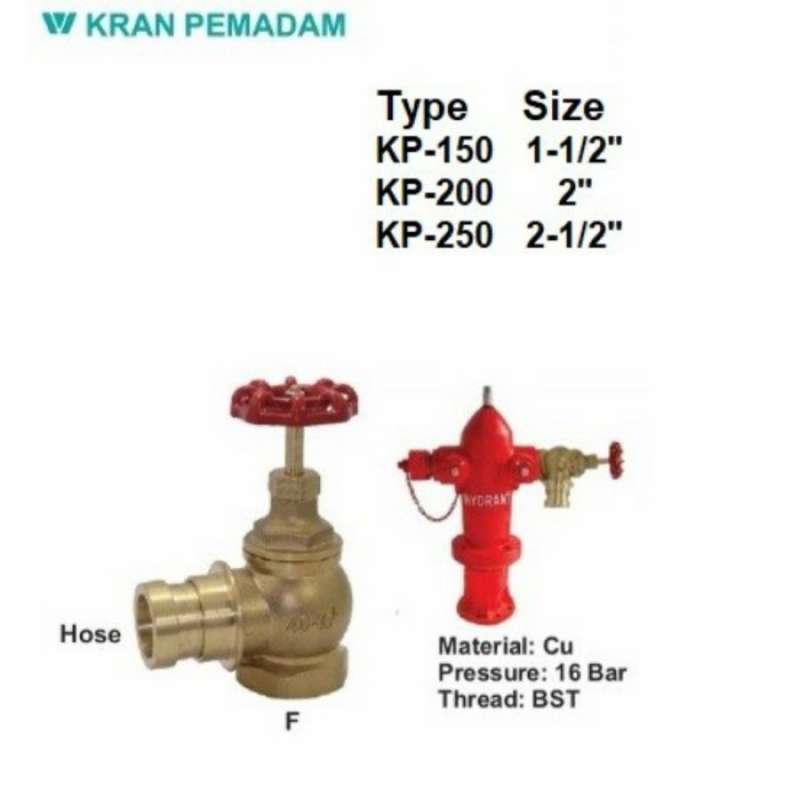 Jual Kran Hydrant Valve Pemadam 1.5 Inch Wipro KP-150 di Seller Axie ...