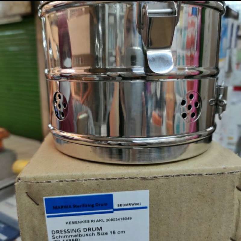 Jual Tromol 15 cm Dressing Drum Tromol 15cm Drum Kasa Stainless di ...