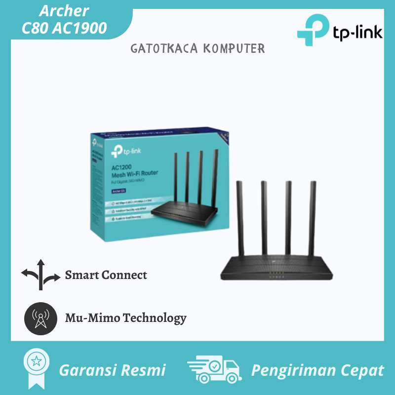 Promo TP-Link Archer C80 AC1900 Wi-fi Router Wireless Router MU-MIMO ...