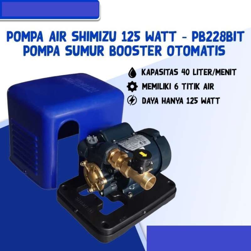 Jual Shimizu PB228BIT Pompa Air Auto 125 Watt otomatis BOOSTER PUMP ...