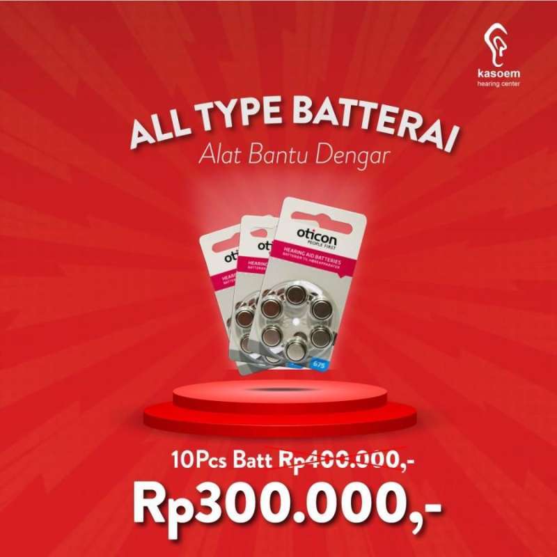 Jual Baterai ABD (alat bantu mendengar) Oticon 312 ORIGINAL (1 BOX/10 ...