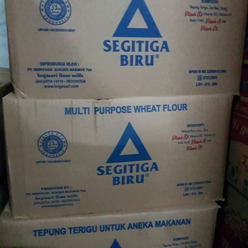 Promo No Brand Tepung Segitiga Biru Premium 1kg Dus @isi 12 V Diskon 50 ...