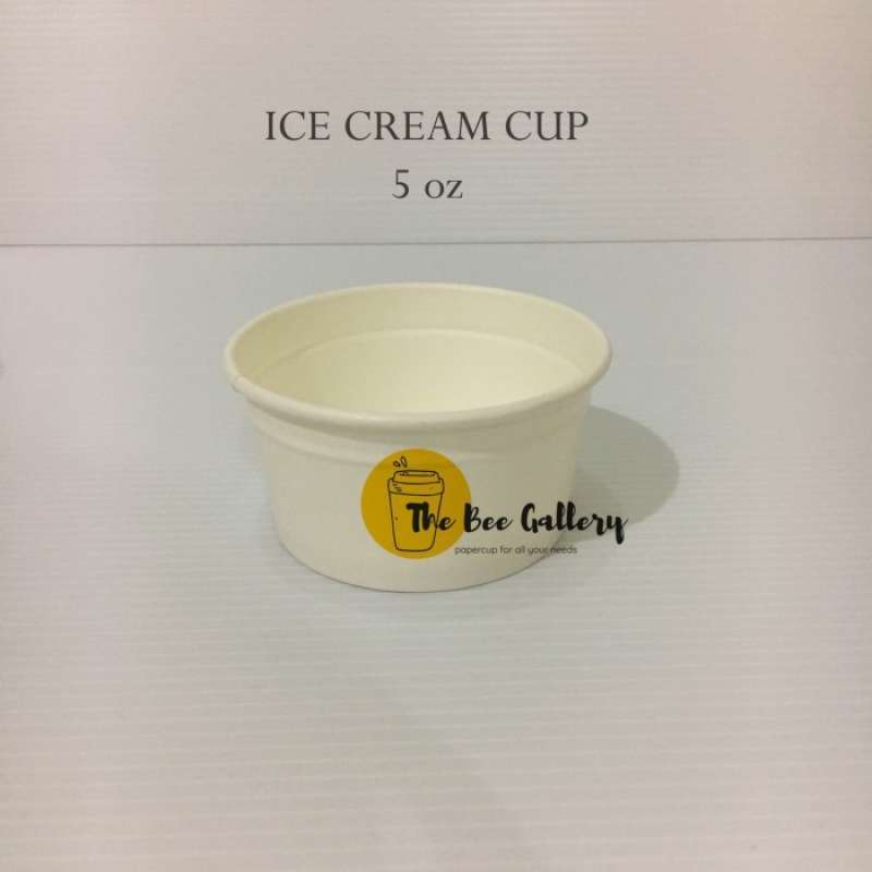 Promo 5 oz ICE CREAM Paper Cup / Gelas Kertas Eskrim Diskon 7% di Seller Siennaa Shop - Wanasari ...