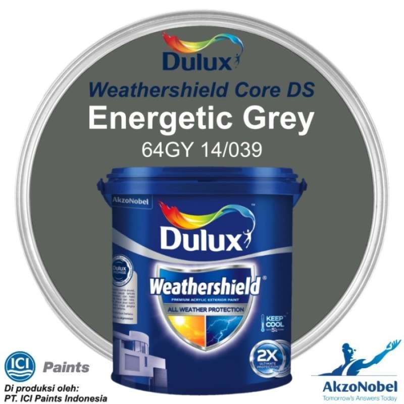 Jual Cat Dulux Weathershield 20 Lt - Energetic Grey 64gy 14/039 Di ...